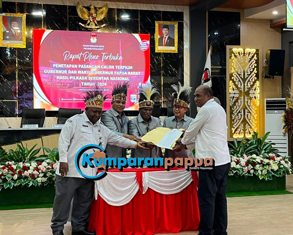 KPU Tetapkan Pasangan DOAMU JILID II sebagai Gubernur dan Wakil Gubernur Provinsi Papua Barat ...
